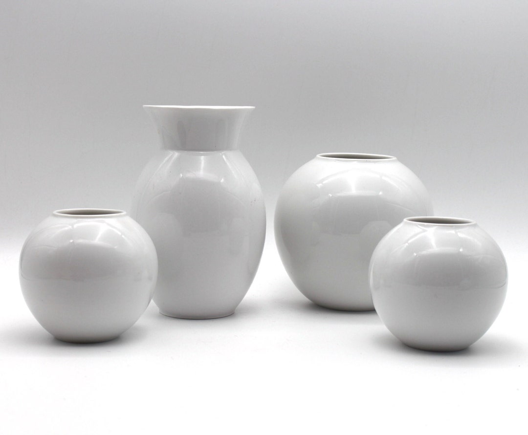 Weiße AK Alboth Kaiser Porzellan Vase Kugelform verschiedene - Etsy