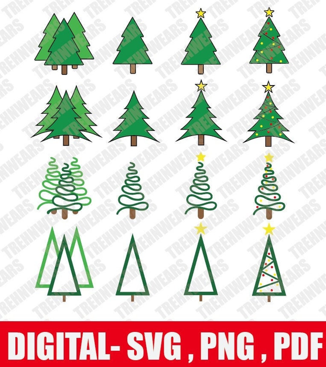 Christmas Tree SVG, Holiday Tree SVG, Festive Bundle, Christmas SVG ...