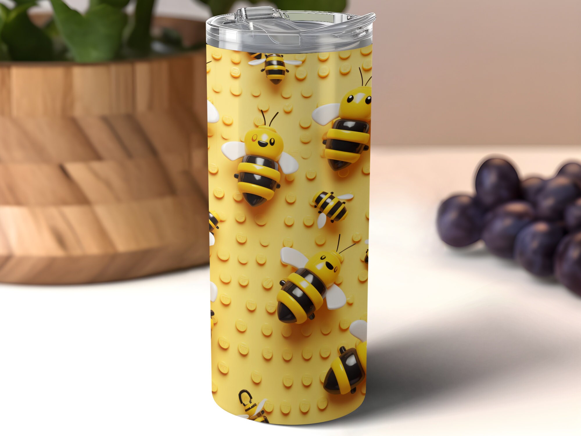 Bumblebee Honeycomb 20oz Tumbler Wrap, Cute Bee Graphics, Sublimation ...