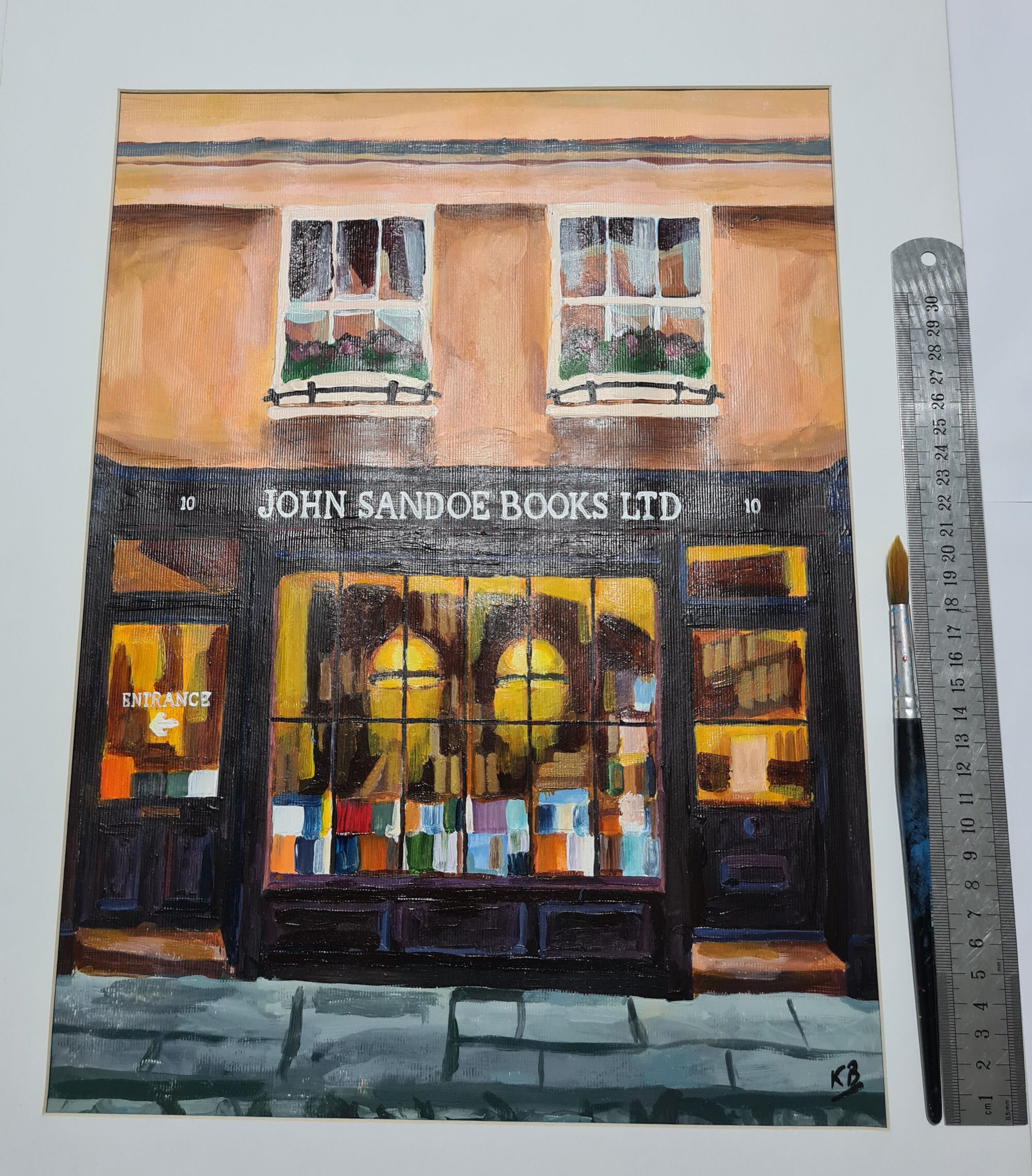 Bookshop, Shopfront, Acrylic Painting, Buildings, Pastels, Architecture ...