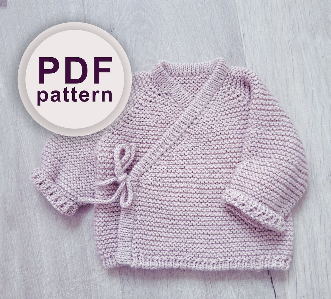 Knitting Pattern Baby Jacket PDF – Easy Knit Cardigan for Girls and ...