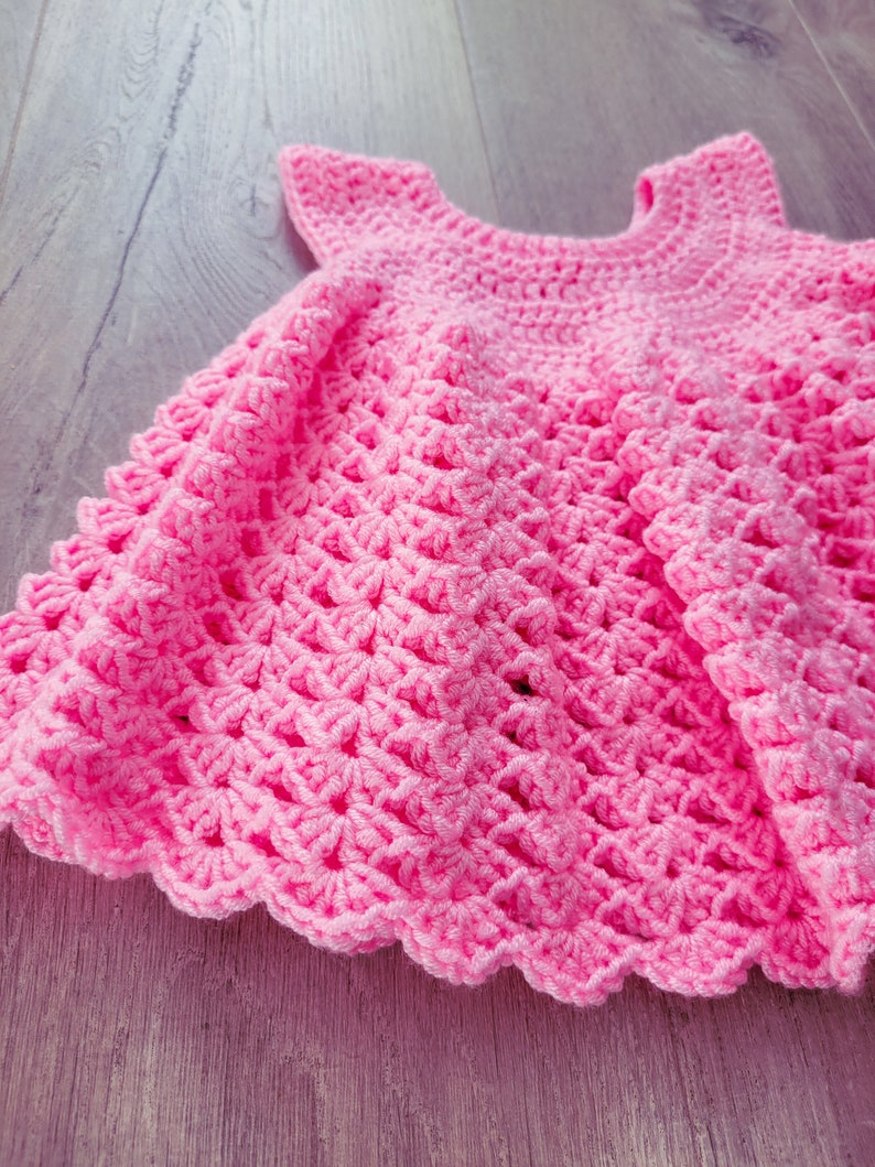 Crochet Baby Dress Pattern PDF, Baby Girl Dress Tutorial, Infant Dress ...