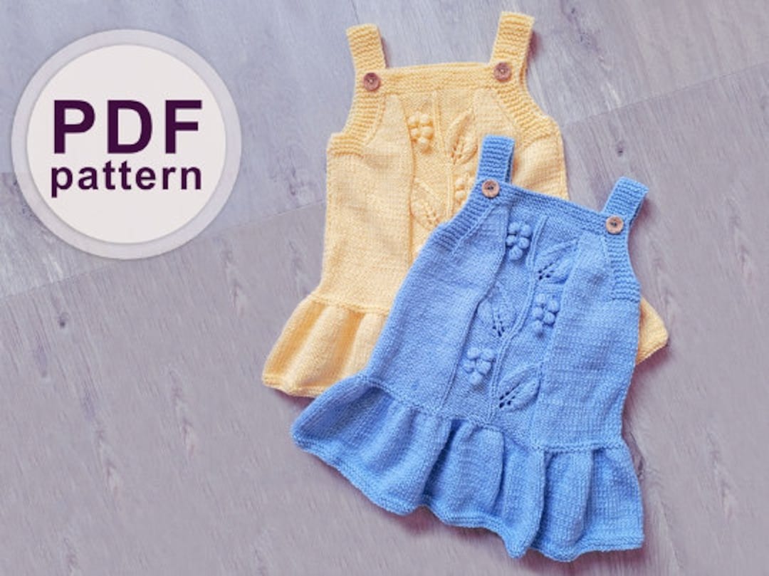 Knitting Pattern Baby Dress / Baby Dress / Knitted Dress / - Etsy