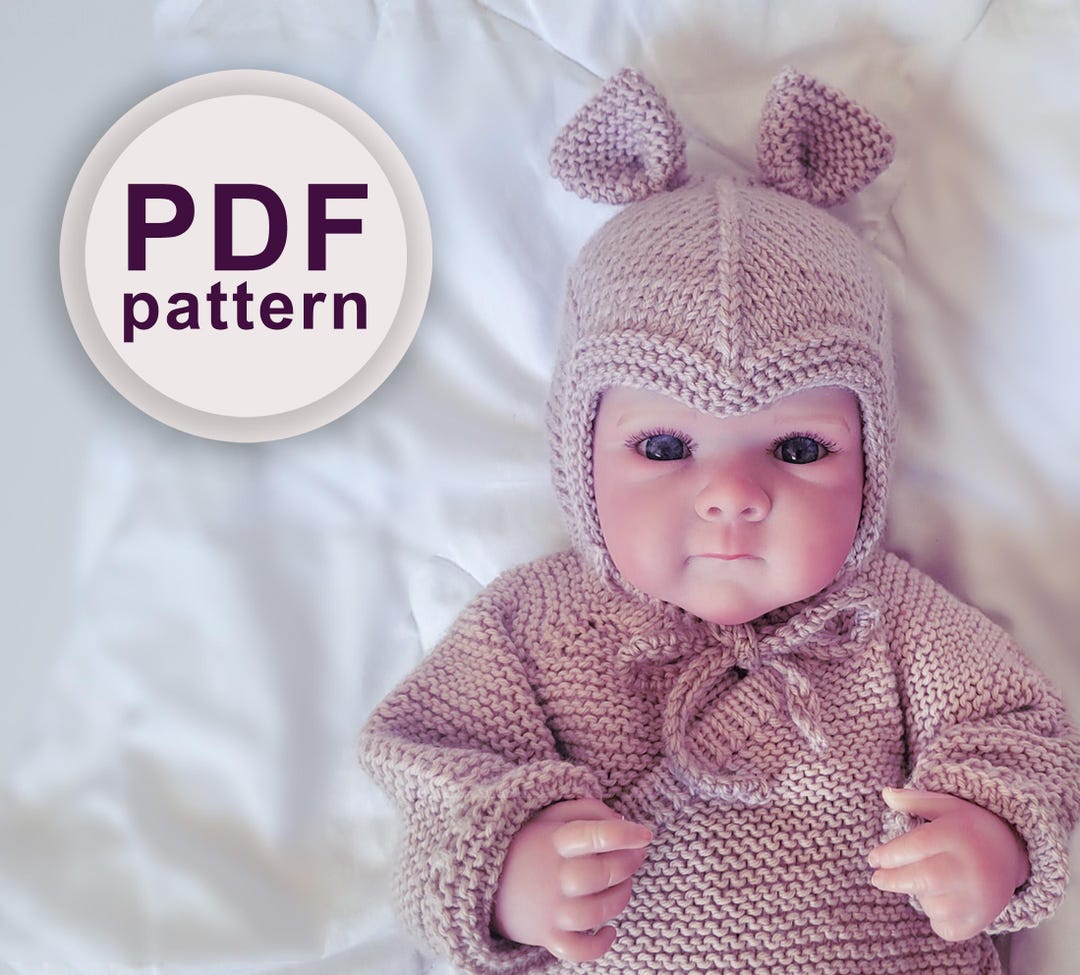 Baby Knitting Pattern Hat PDF – Newborn to 24 Months Bonnet – Baby ...