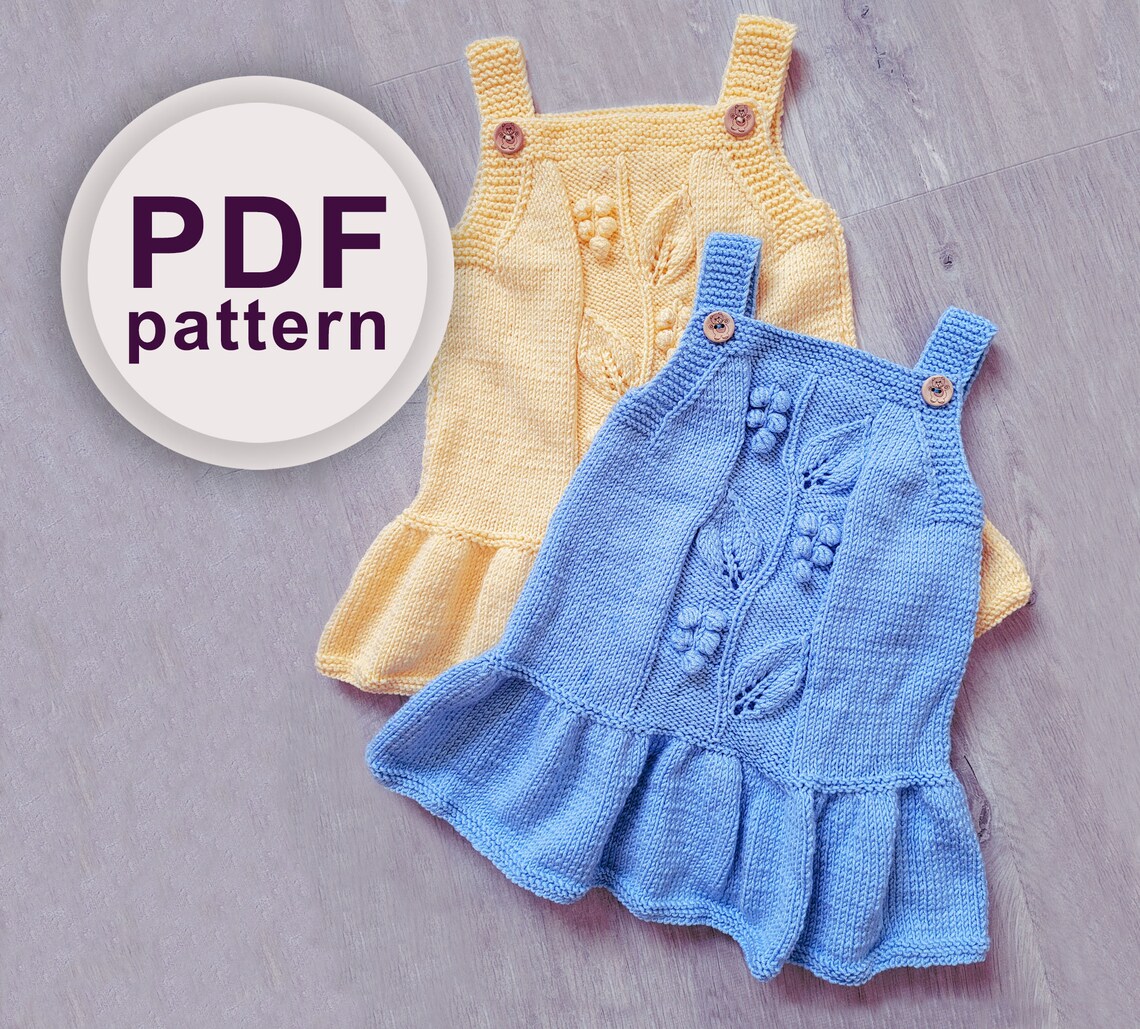 Knitting Pattern Baby Dress / Baby Dress / Knitted Dress / Baby ...