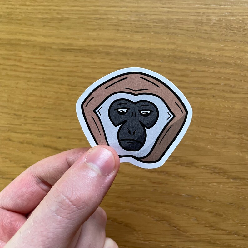 Ape Stickers Pack, Gorilla, Orangutan, Gibbon, Chimp, Bonobo, Monkey ...