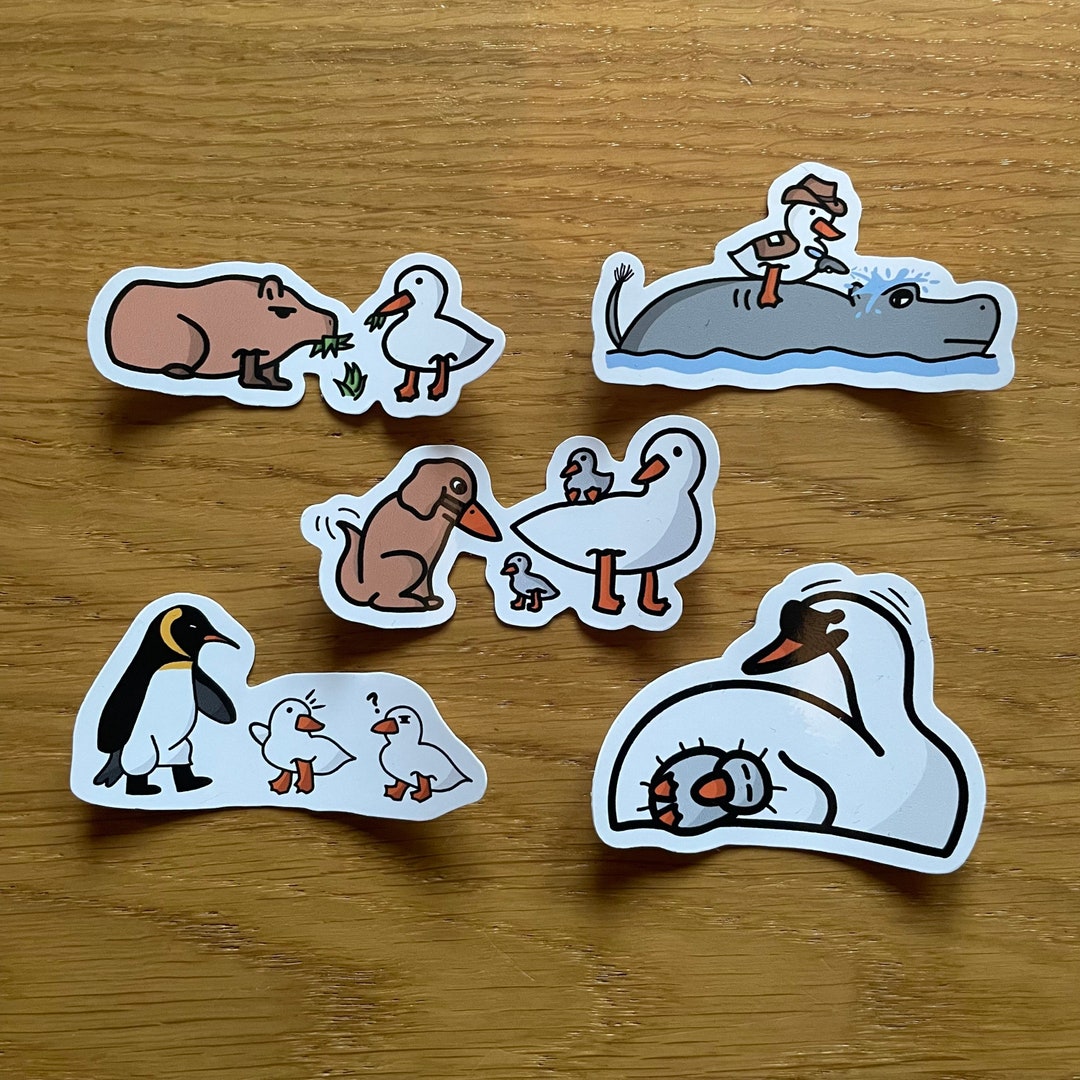 Ducks and Animals Sticker Set, Vinyl Stickers, Cute Stickers, Laptop ...