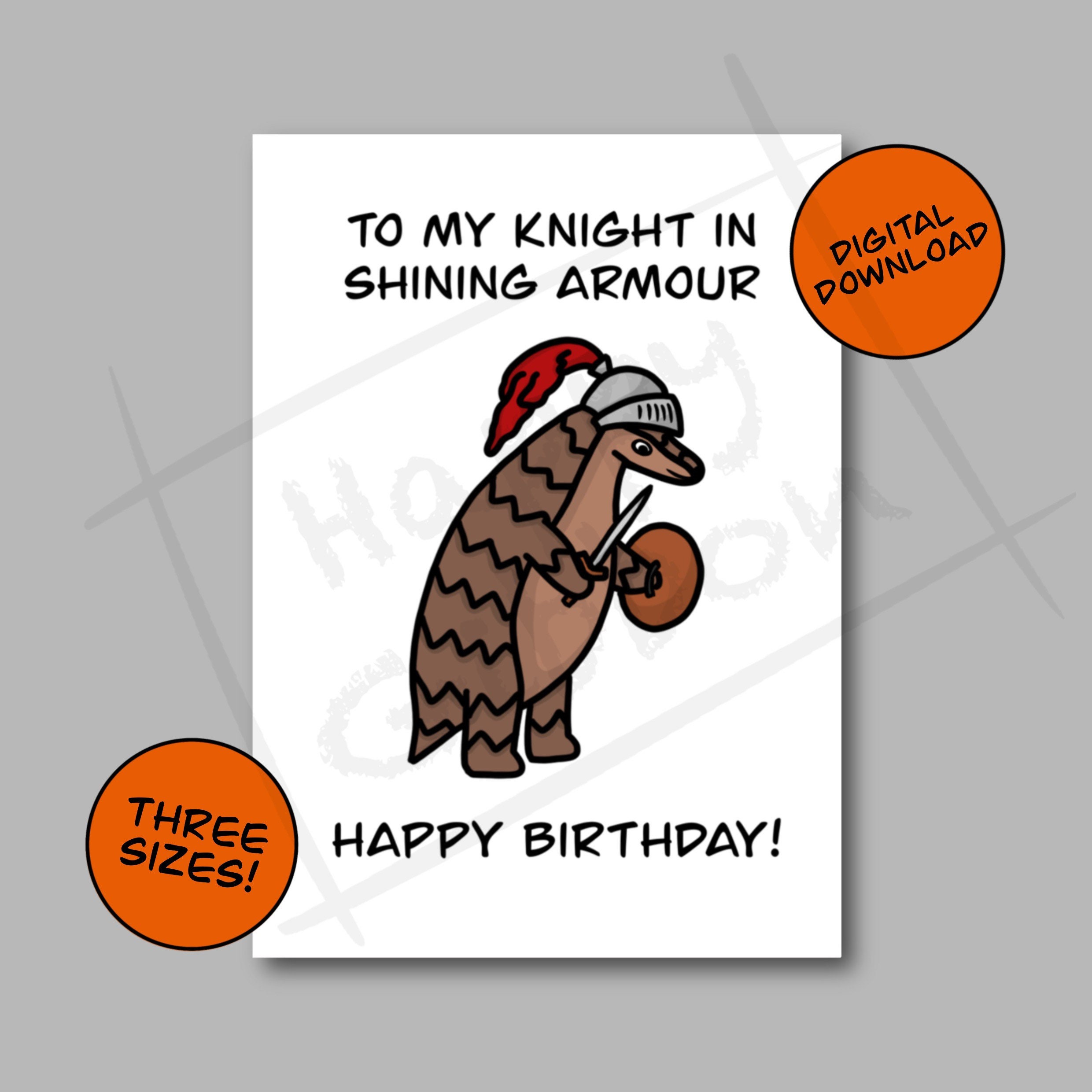 Pangolin Birthday Card Digital Download / Happy Birthday Card / Funny ...