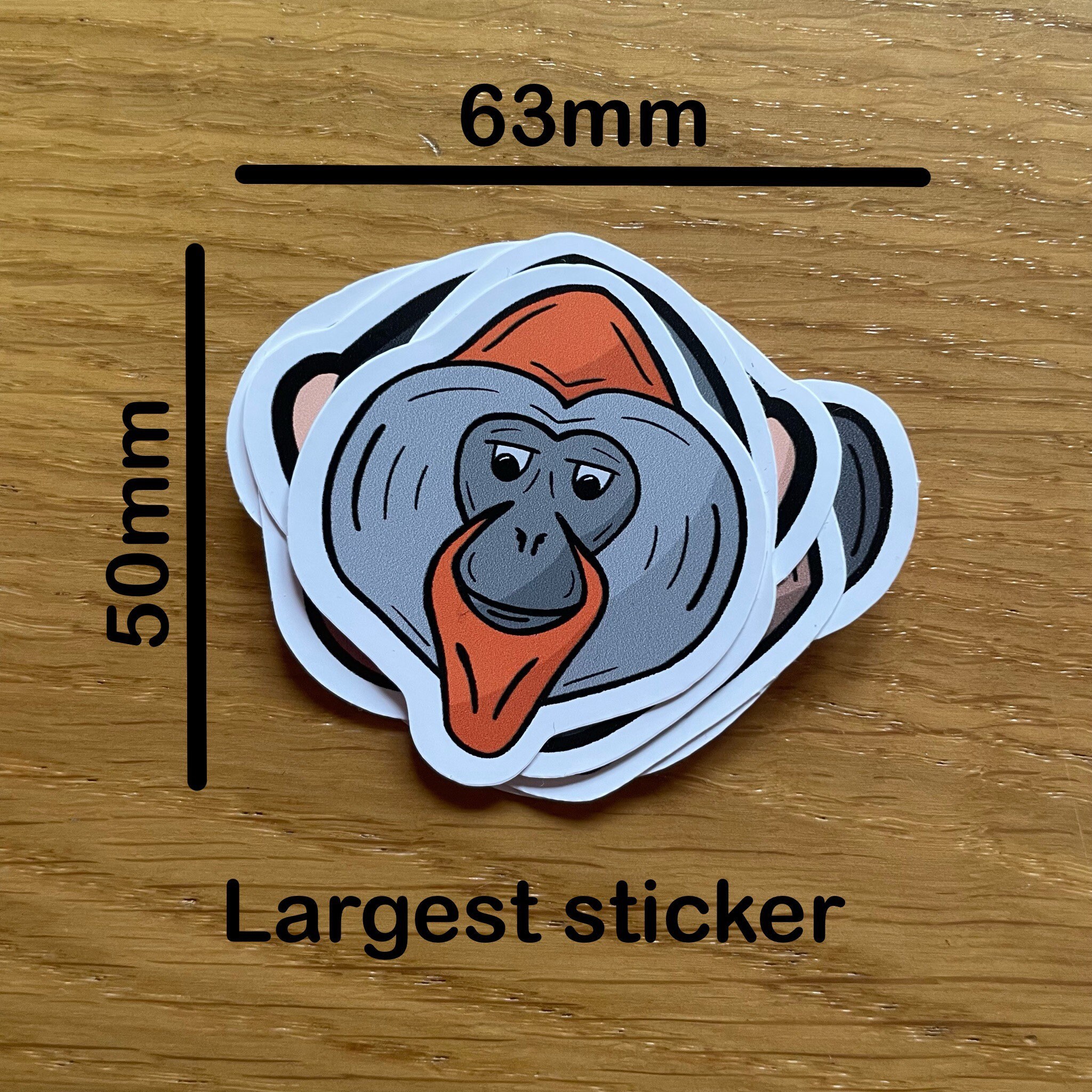 Ape Stickers Pack, Gorilla, Orangutan, Gibbon, Chimp, Bonobo, Monkey ...