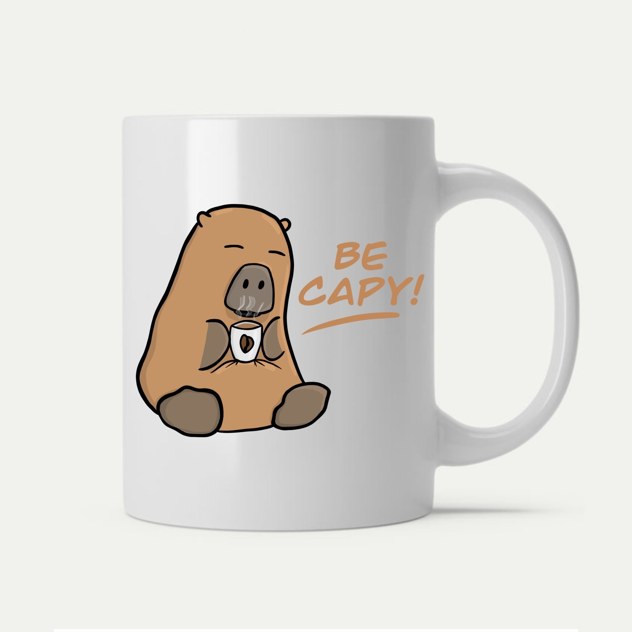 Capybara Mug / Be Capy Mug / Funny Animal Mug / Capybara Gift / Glossy ...