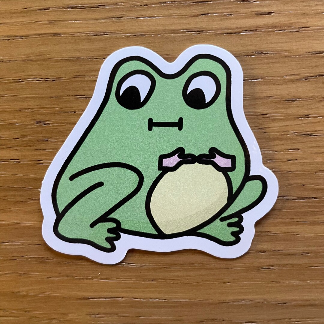Awkward Frog Sticker Cute Stickers Furry Sticker Vinyl - Etsy