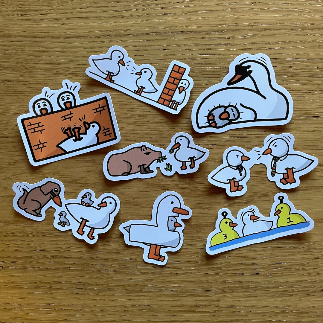 Funny Ducks Stickers Set, Cute Stickers, Laptop Sticker, Vinyl Stickers ...