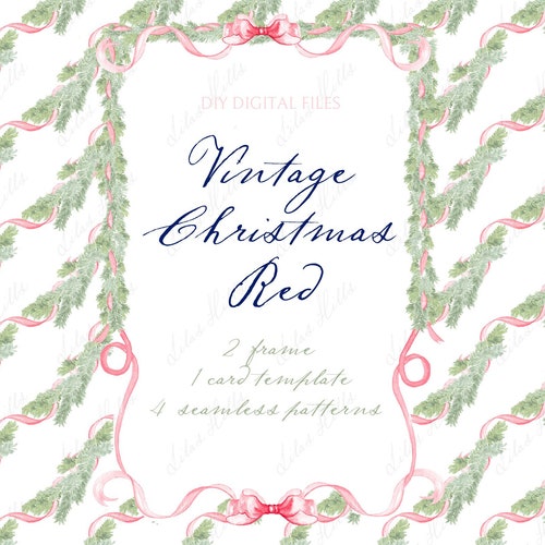 Holly Christmas. DIY Digital Clipart. Digital Paper Frames - Etsy