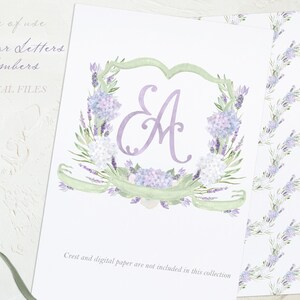 Wedding Monogram PNG Calligraphy Letters Numbers for Crest DIY Elegance ...