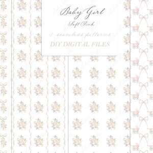 Baby Shower Clipart Soft Pink Watercolor Baby Carriage, Digital Papers ...