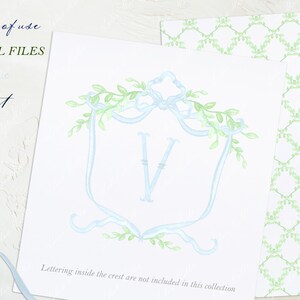 Ivy Branch Watercolor Light Blue Crest Baby Girl DIY Hospital Door Sign ...