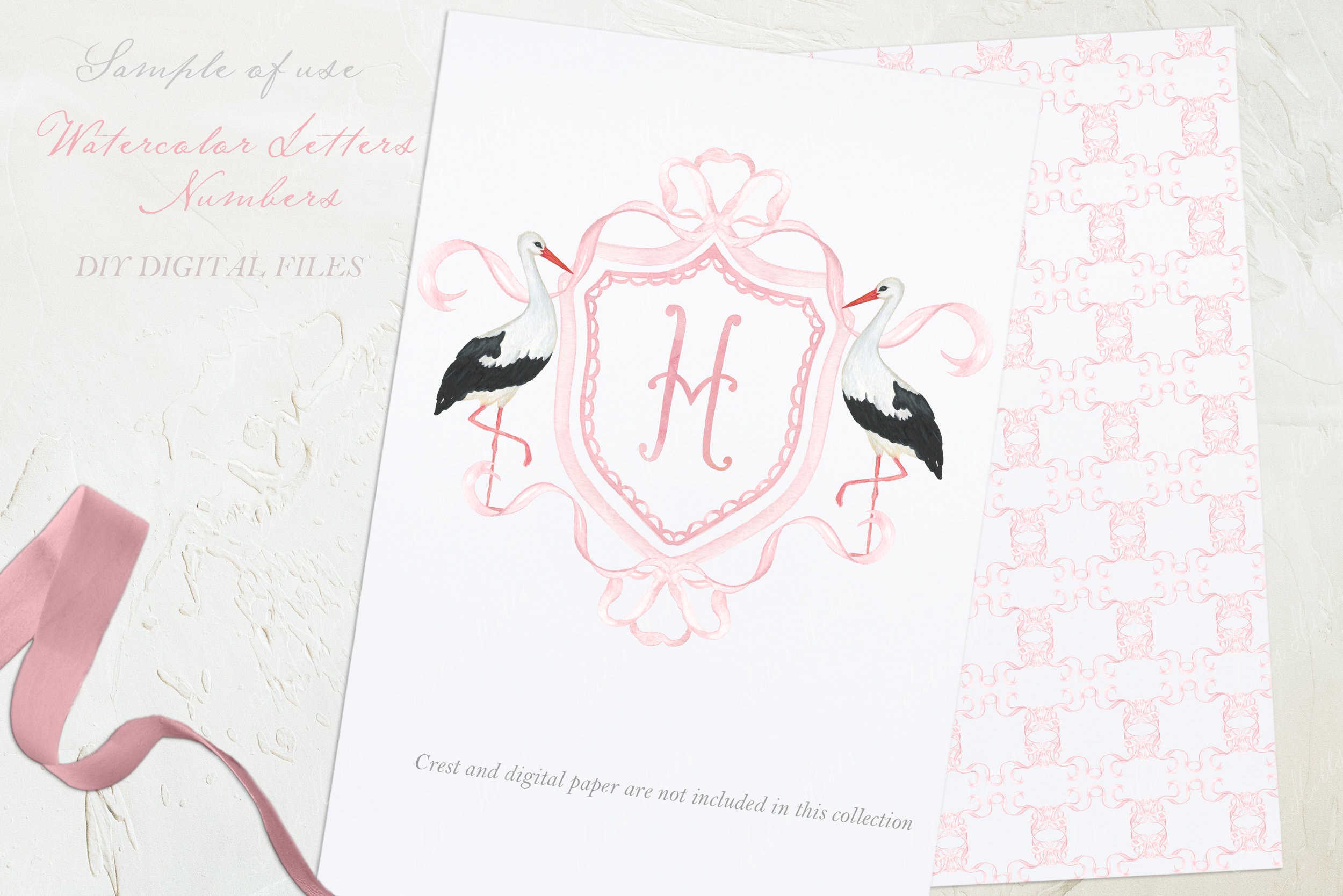 Wedding Monogram PNG Calligraphy Letters Numbers for Crest DIY - Etsy