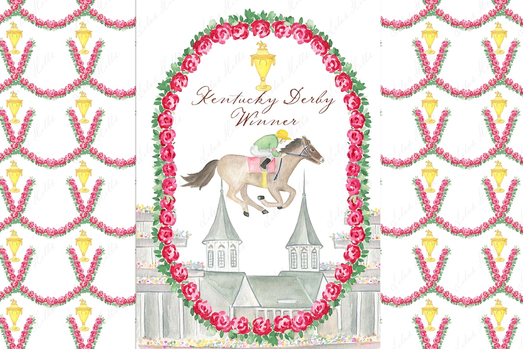 Kentucky Derby Winner Race DIY Digital Clipart. Digital Paper Frames ...