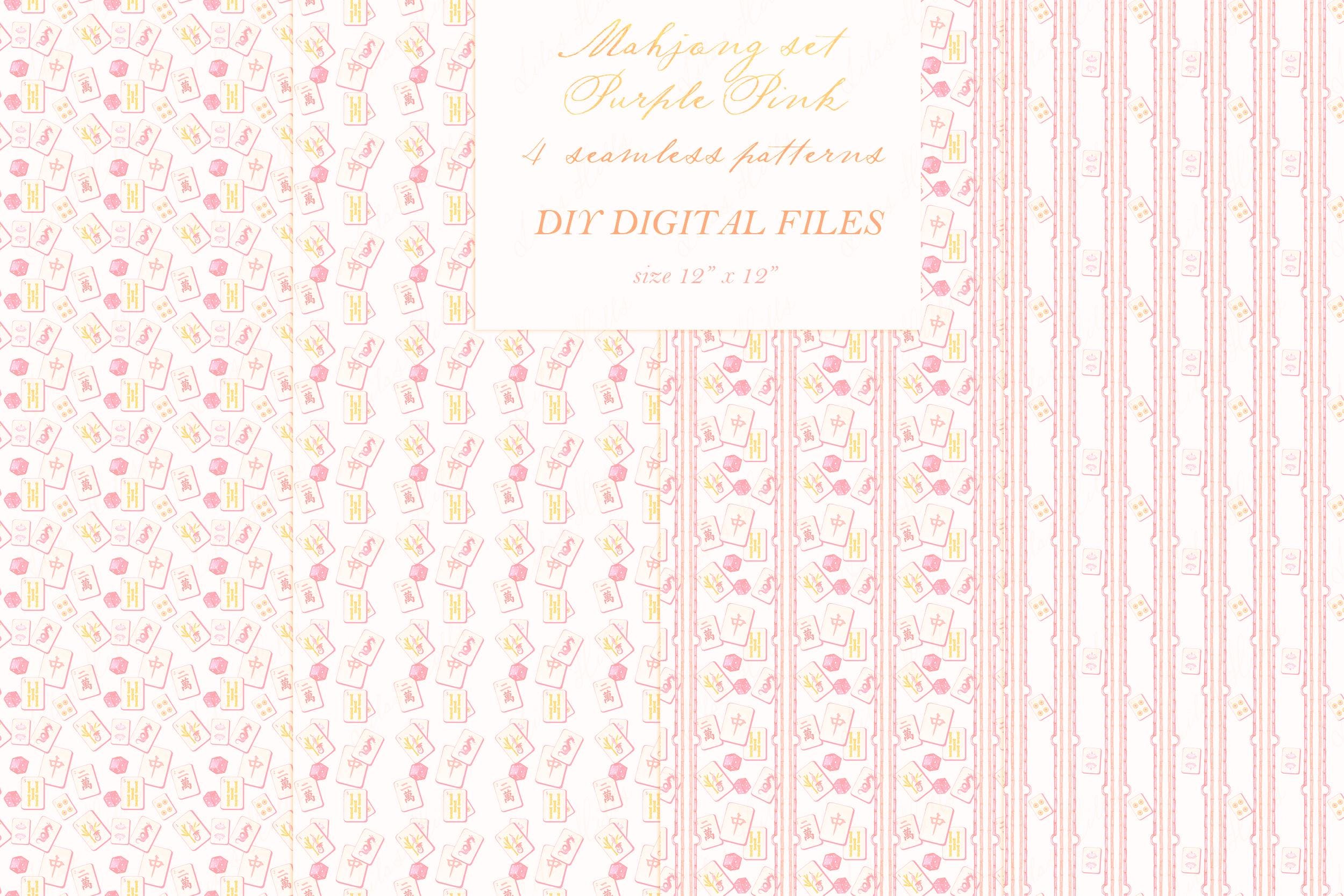 Mahjong Set PNG Watercolor DIY Clipart Chinoiserie Grand Millennial ...