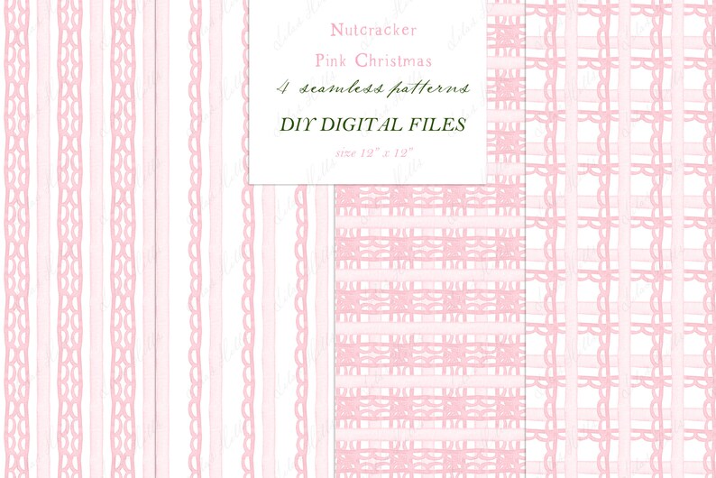 Pink Christmas Crest Clipart, Nutcracker Watercolor DIY (digital Papers ...