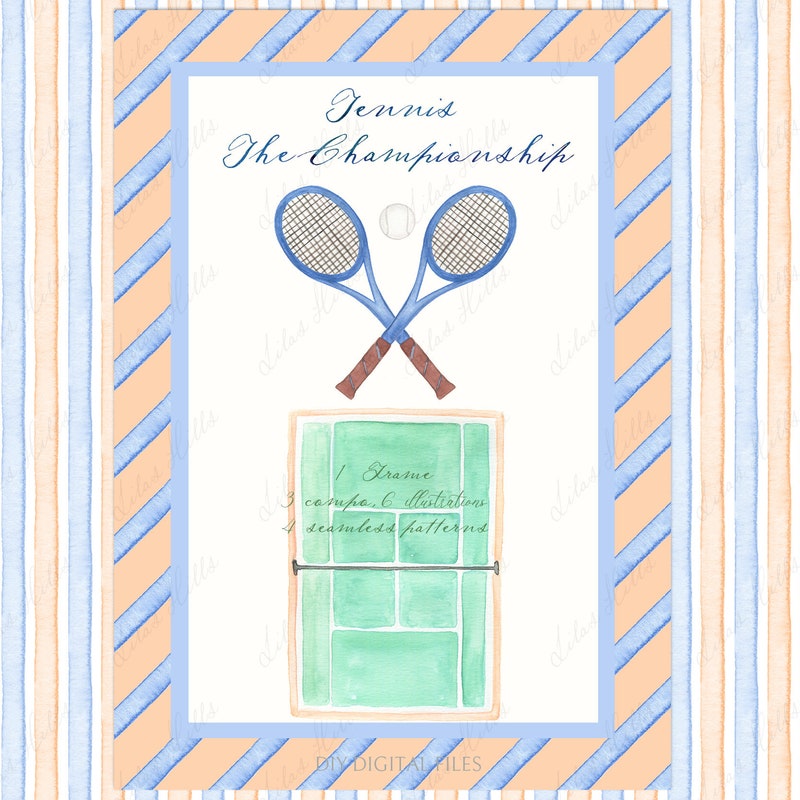 Tennis Digital Paper - Etsy