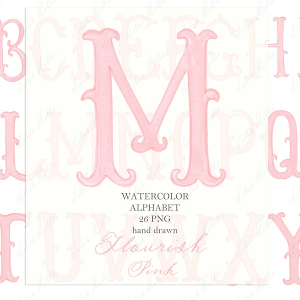 Watercolor Monogram - Etsy
