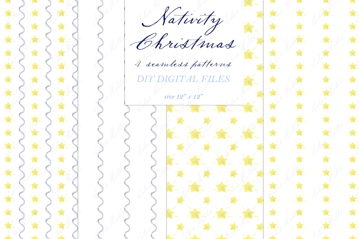 Nativity Christmas. DIY Digital Clipart. Digital Paper Frames - Etsy