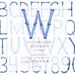 Bamboo Watercolor Alphabet, Blue Calligraphy Letters (PNG Digital ...