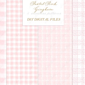 Gingham Pastel Pink Pattern Frames DIY Baby Shower Invitation Digital ...