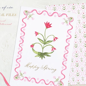 Grand Millennial Botanical Flowers Watercolor DIY Clipart Grand ...