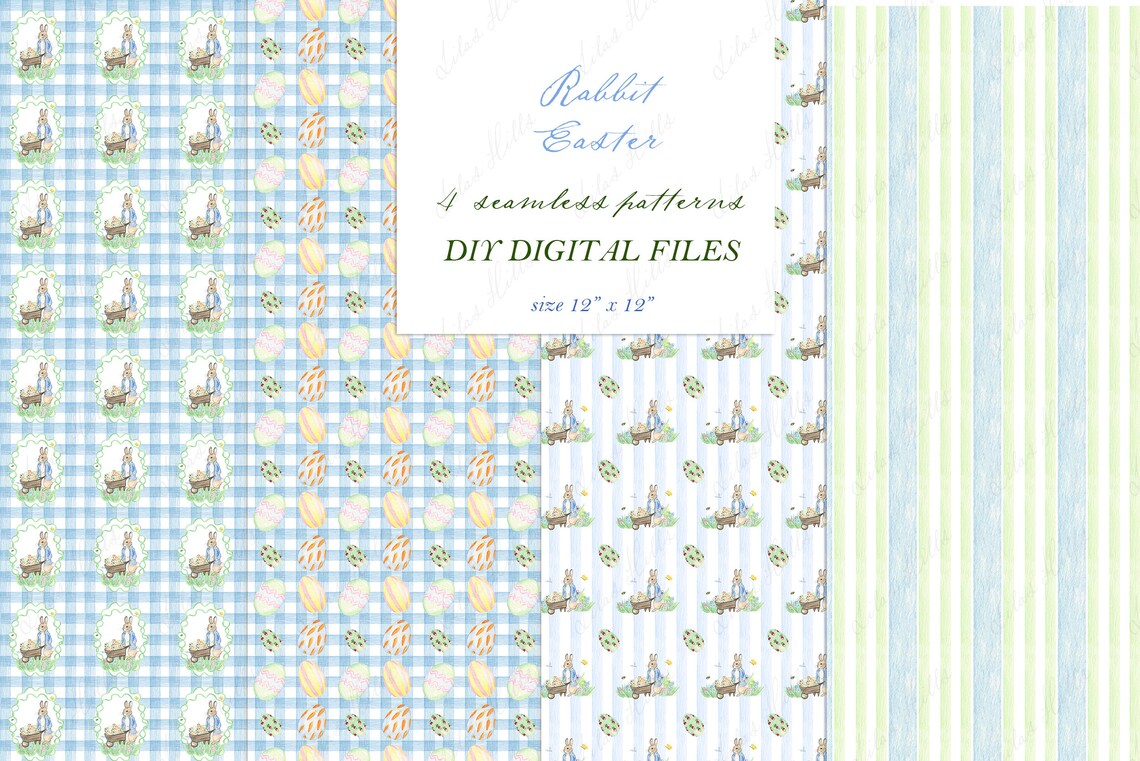 Easter Rabbit Spring DIY Digital Peter Rabbit Frame Grand Millennial ...