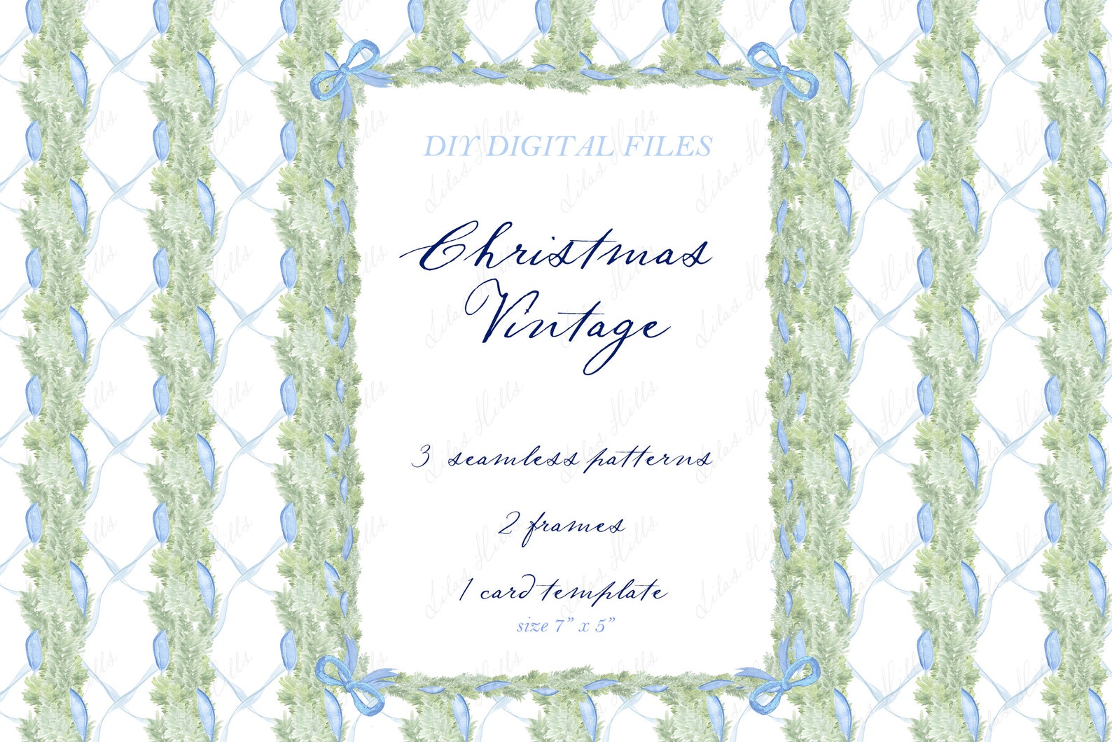 Vintage Christmas. DIY Digital Clipart. Digital Paper Frames - Etsy