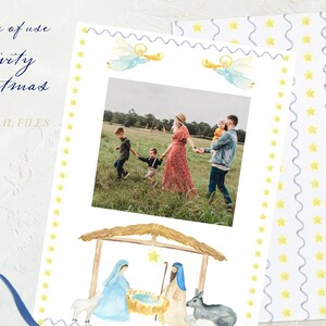 Nativity Christmas. DIY Digital Clipart. Digital Paper Frames Card ...