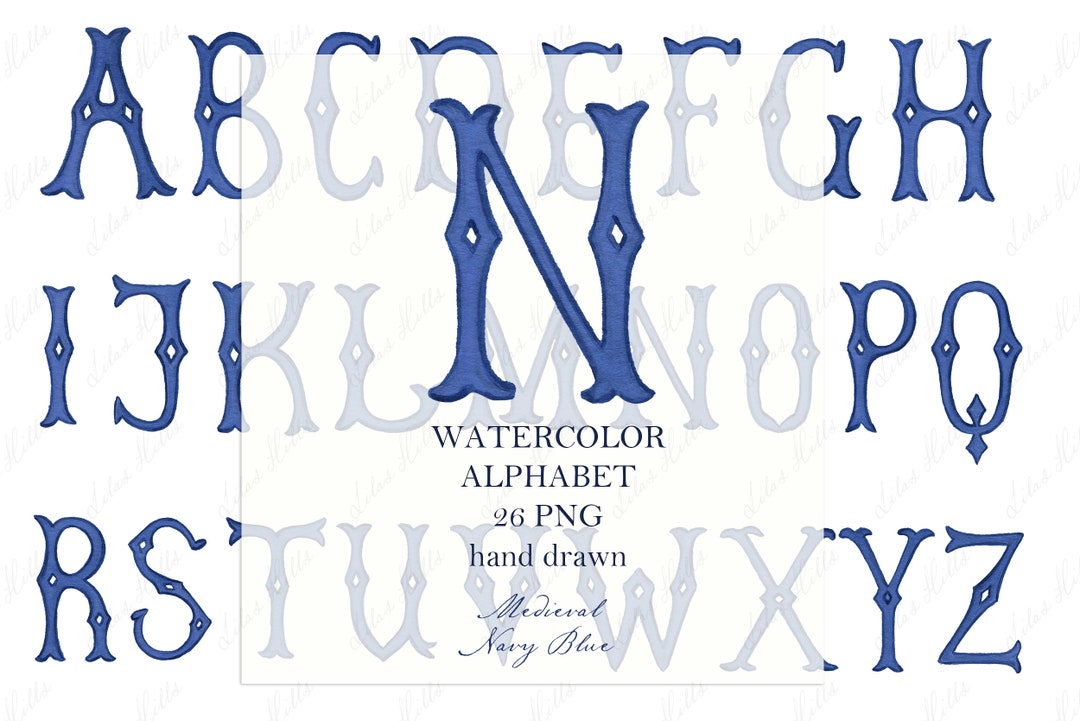 Wedding Monogram PNG Medieval Vintage Calligraphy Letters for Crest DIY ...