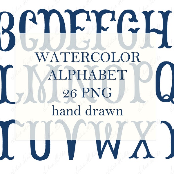 Navy Watercolor - Etsy