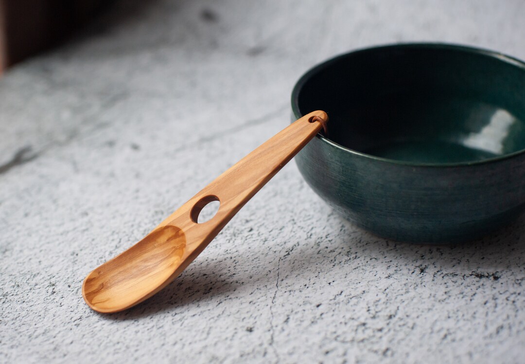 Compact Olive Wood Pocket Spoon Hand Carved. Van Life Utensil. Wooden ...
