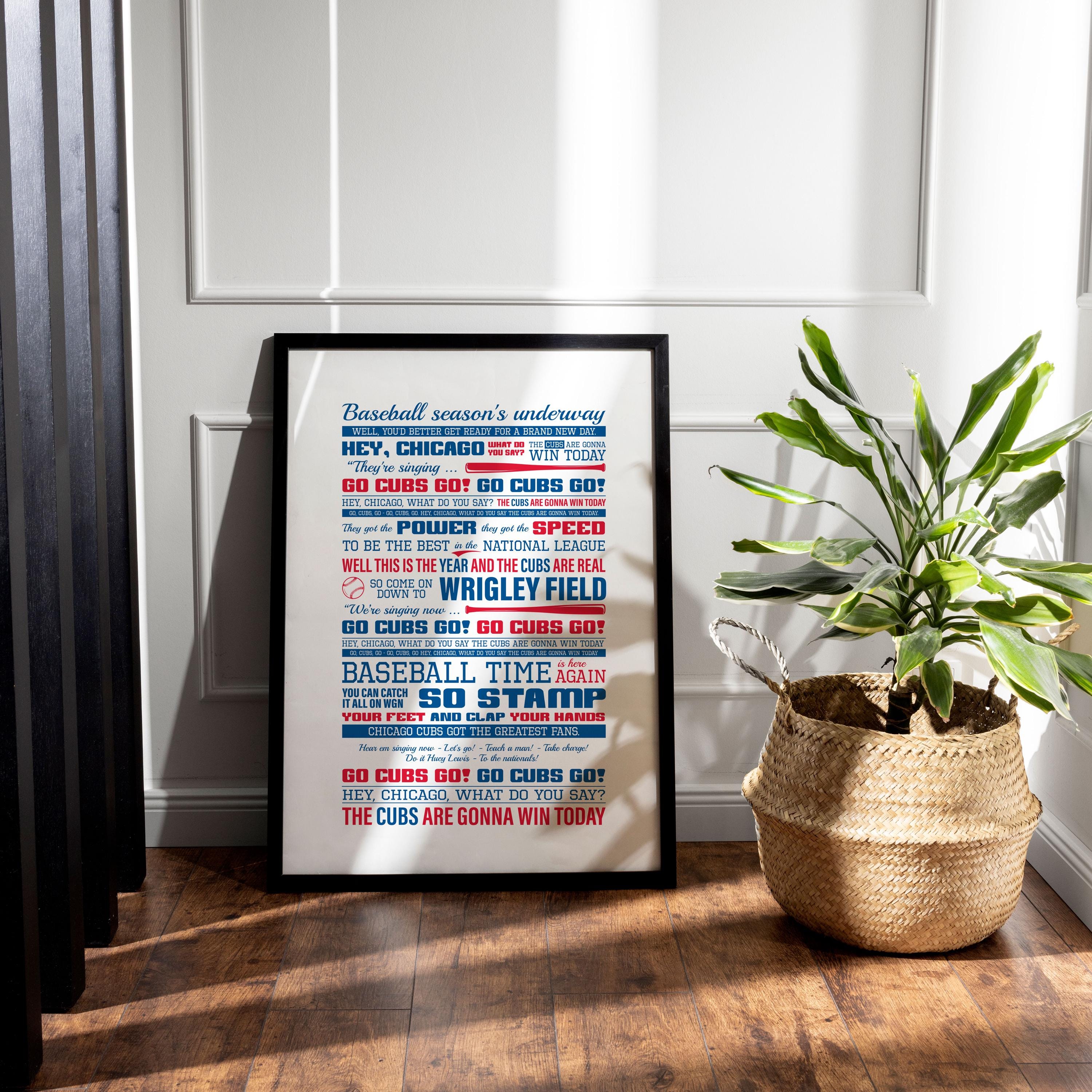 Cubs Victory Song Poster, Chicago Fight Song, Go Cubs Go Posters, Cubs ...