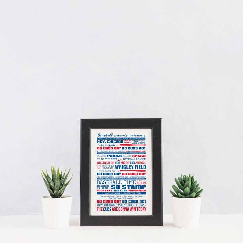 Cubs Victory Song Poster, Chicago Fight Song, Go Cubs Go Posters, Cubs ...