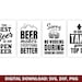 4 Beer Opener Signs Bundle - SVG, DXF & PNG Files for Wood, Laser, Cut ...