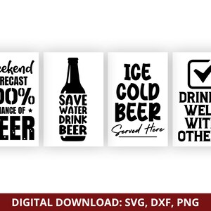 4 Beer Opener Signs Bundle - Part 3 - SVG, DXF & PNG Files for Wood ...