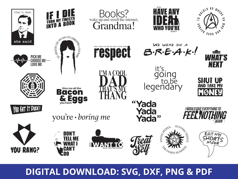 50 SVG TV Show Sayings, Catchphrases and Quotes From Your Favorite ...