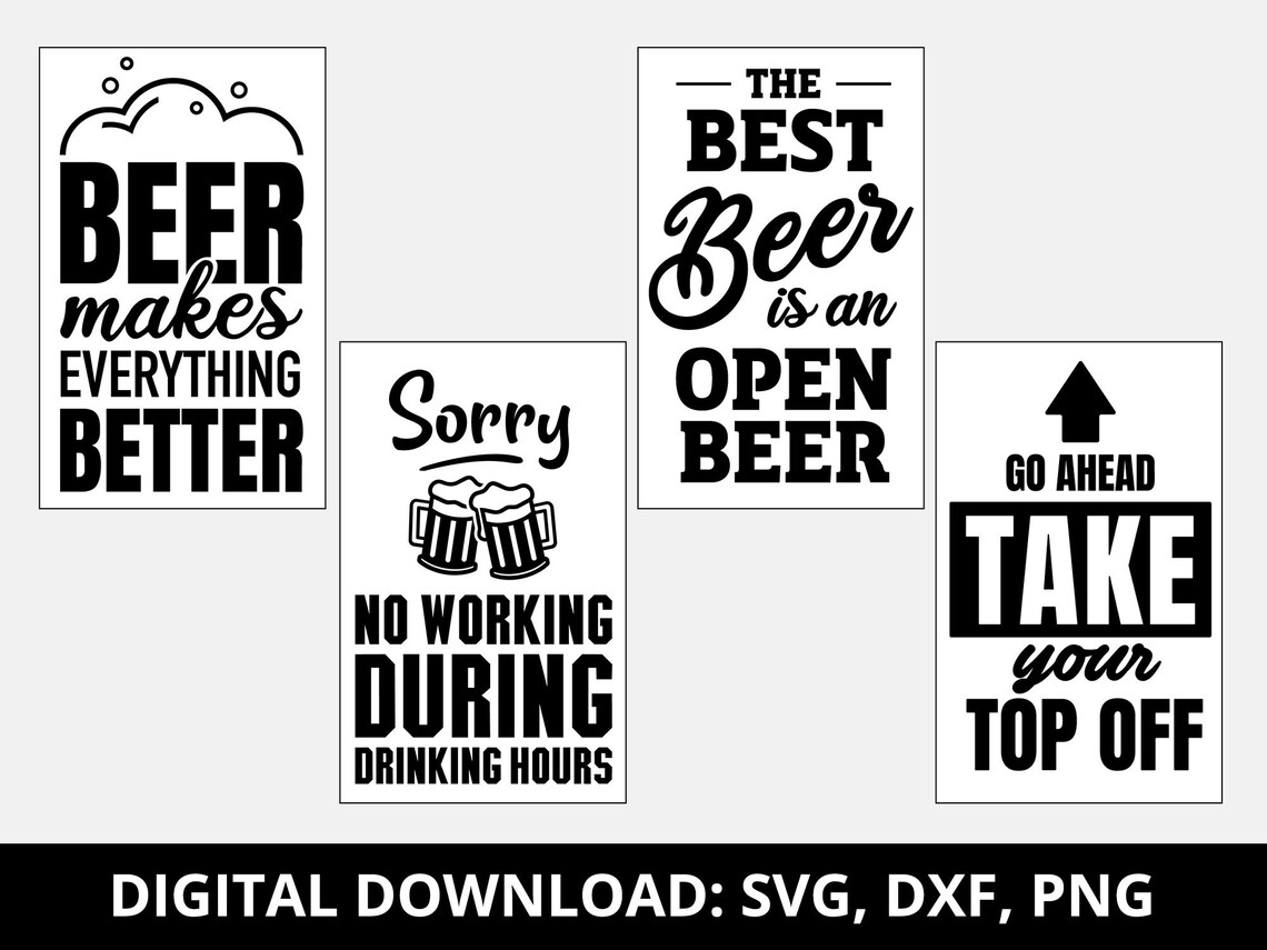 12 Bundle of Beer Opener Signs, Beer Lovers Gift, Outdoor Patio, Bar ...