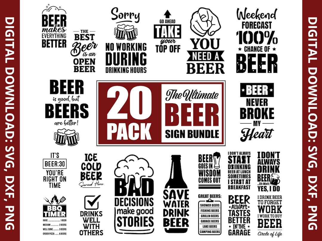 20 Pack of Beer Signs, Beer Opener Signs, Outdoor Patio, Bar Decor ...
