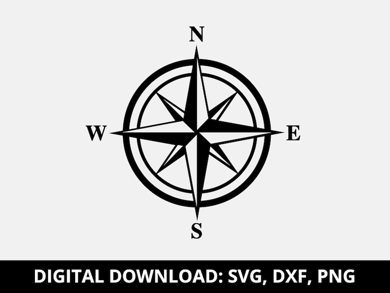 Compass Clip Art SVG DXF & PNG Digital Download Only - Etsy
