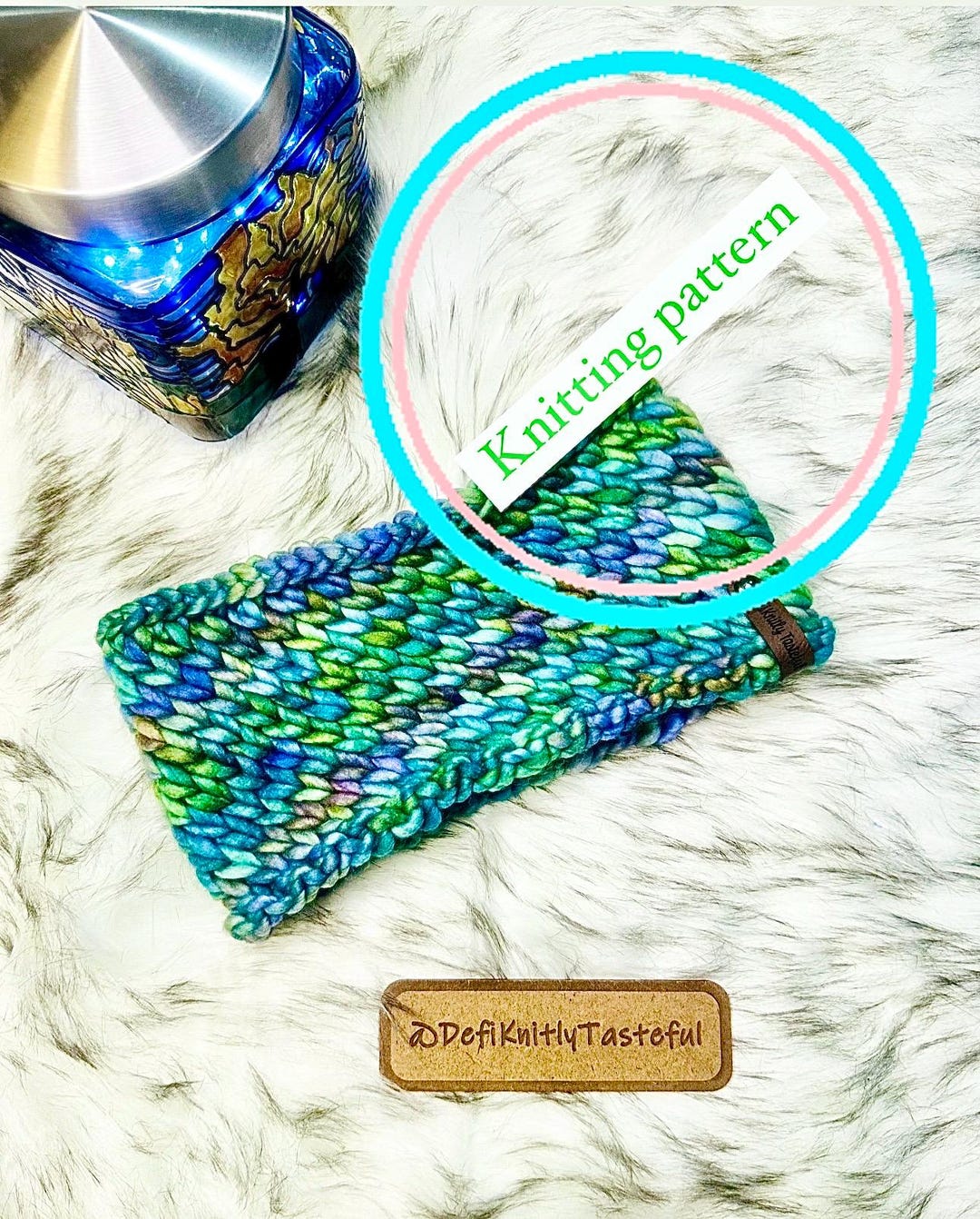 Super Bulky Headband Knitting Pattern: Espresso Bean Left Twist (PDF ...