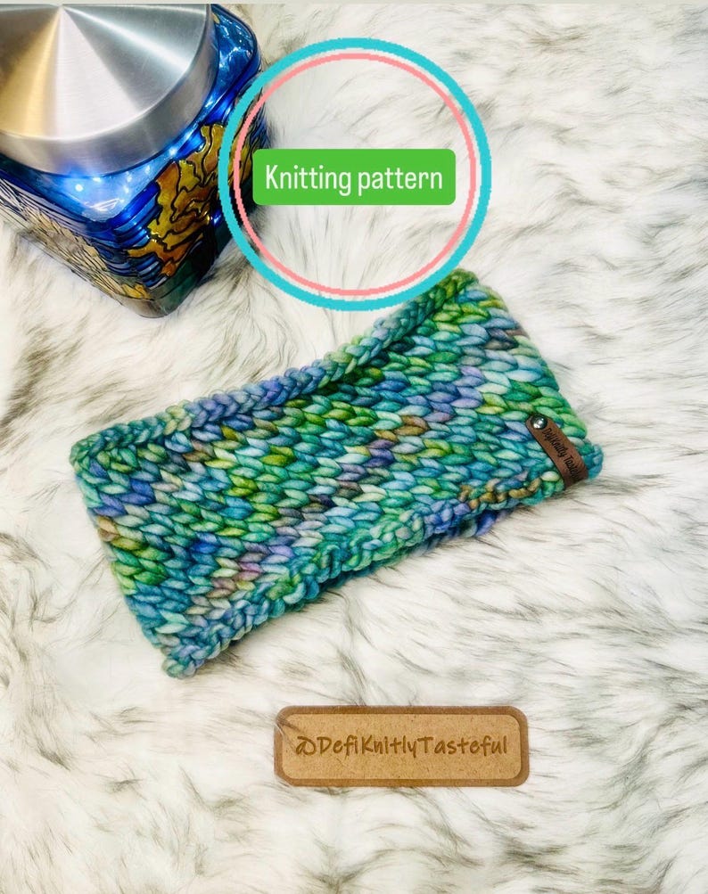 Super Bulky Headband Knitting Pattern: Espresso Bean Left Twist (PDF ...