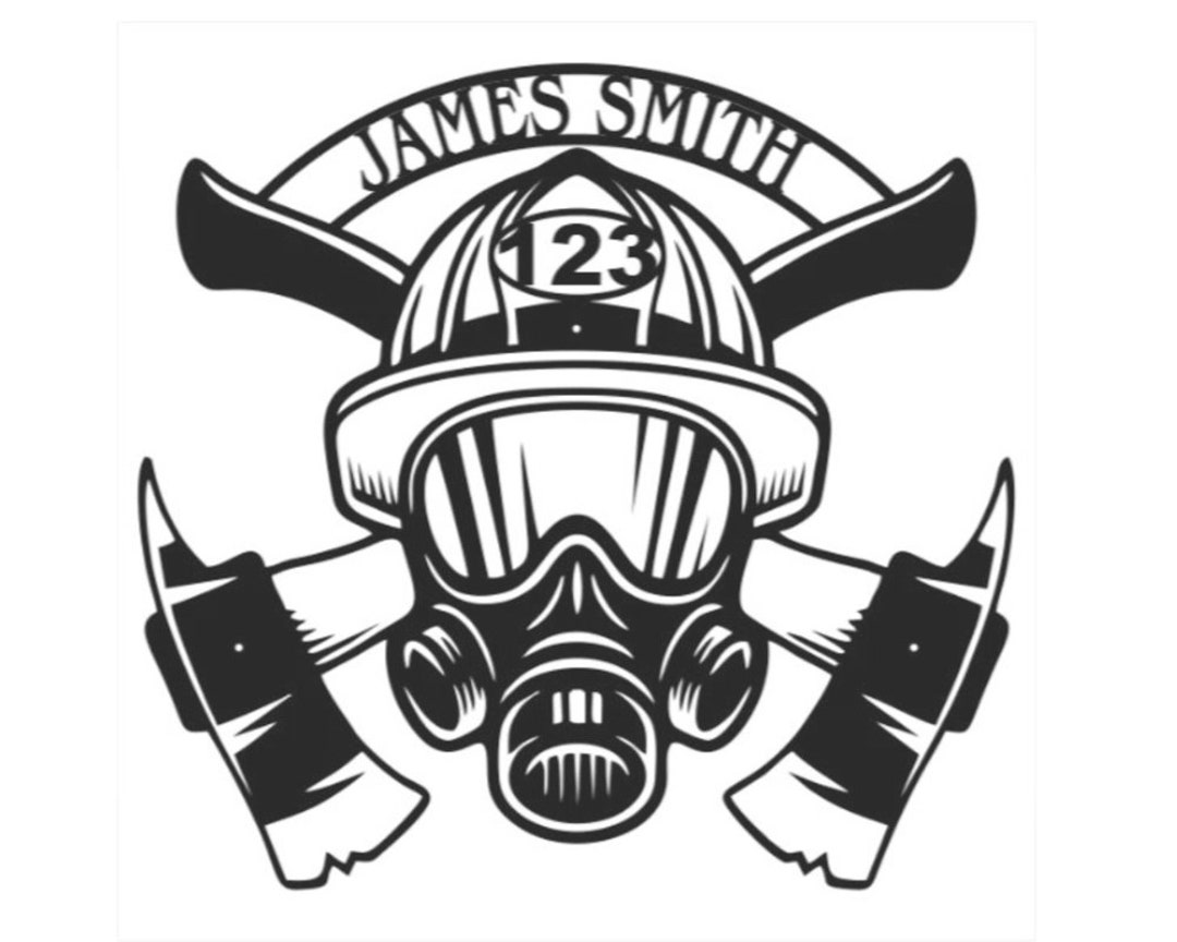 Firefighter Metal Wall Art, Firefighter Plaque Metal Name Sign, Laser ...
