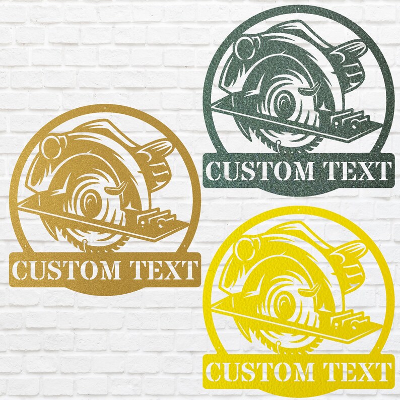 Custom Circular Saw Art, Metal Art Wall Decor, Personalized Metal Sign ...