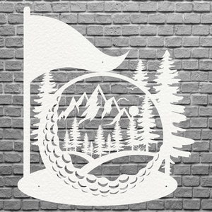 Golf Wall Sign, Golf Metal Art Decoration, Golf Metal Wall Art, Outdoor ...
