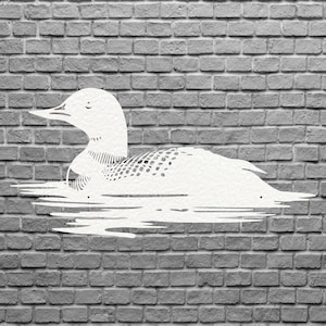 Metal Loon Sign, Loon in Water Lake House Metal Sign, Outdoor Garden ...